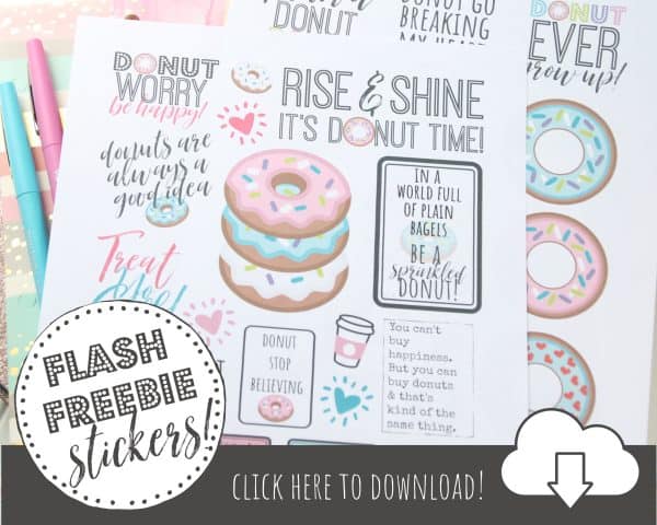 FREE Printable Planner Stickers for Donut Lovers! - A Country Girl's Life
