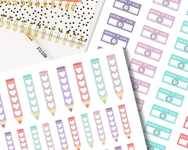FREE Printable Work Schedule Planner Stickers for The Uber Organized ...