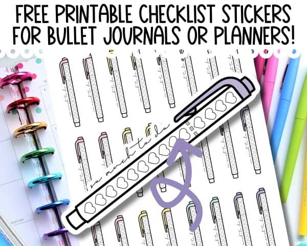 Free Printable Checklist Planner Stickers For The List Makers - A ...