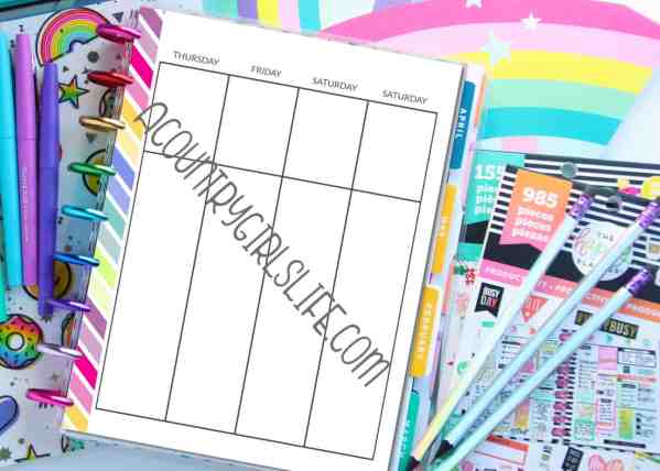 FREE Printable Happy Planner Refill Pages {Classic Sized} - A Country ...