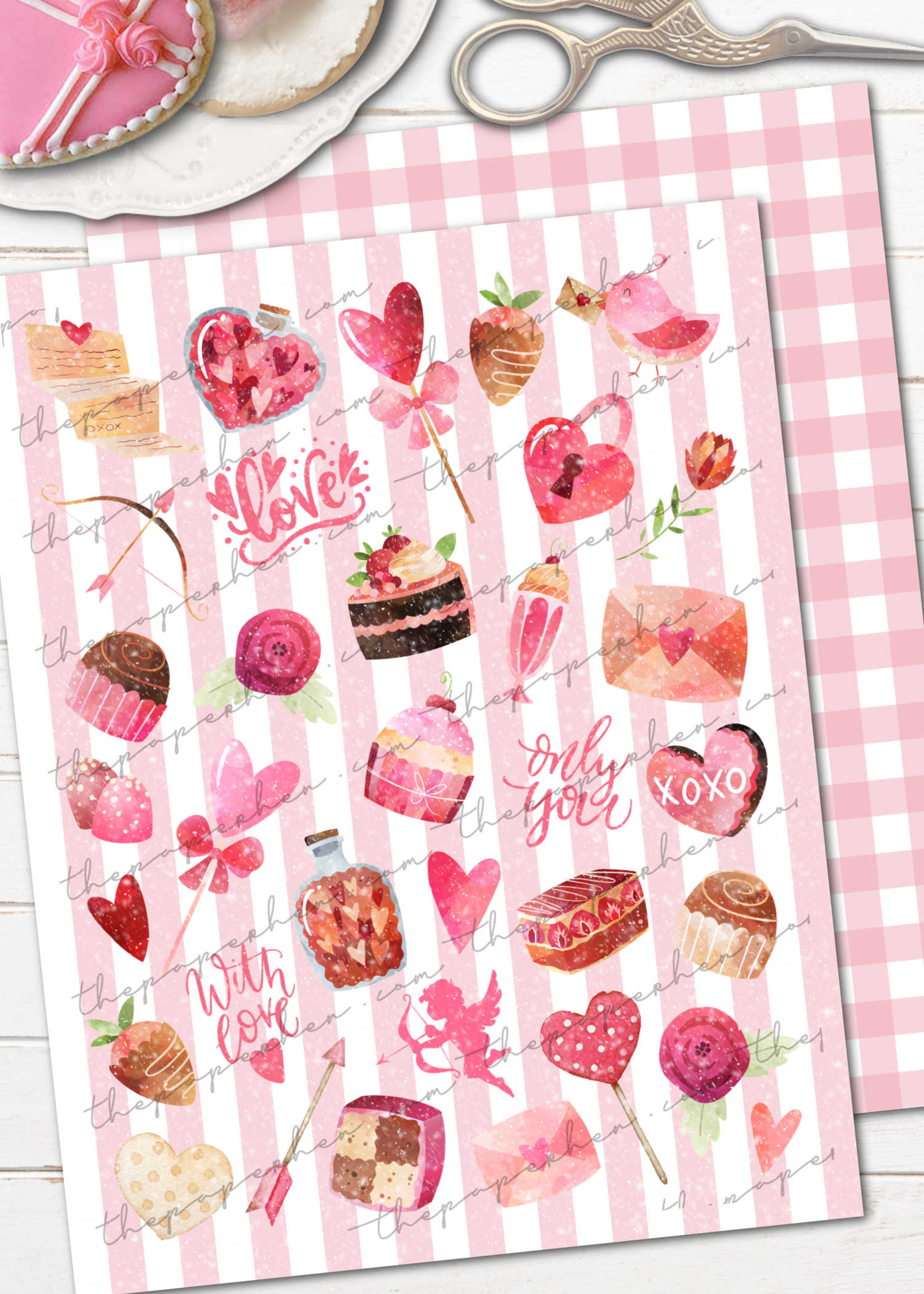 FREE Printable Valentines Day Digital Paper - A Country Girl's Life