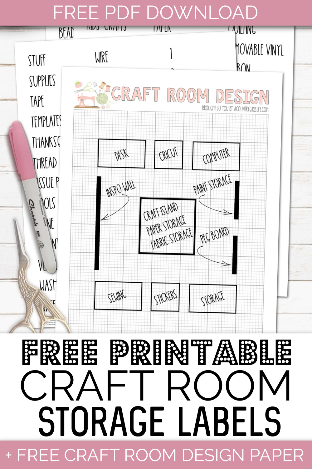 45+ [GENIUS] Arts and Craft Storage Ideas +FREE Printable Labels & Room ...