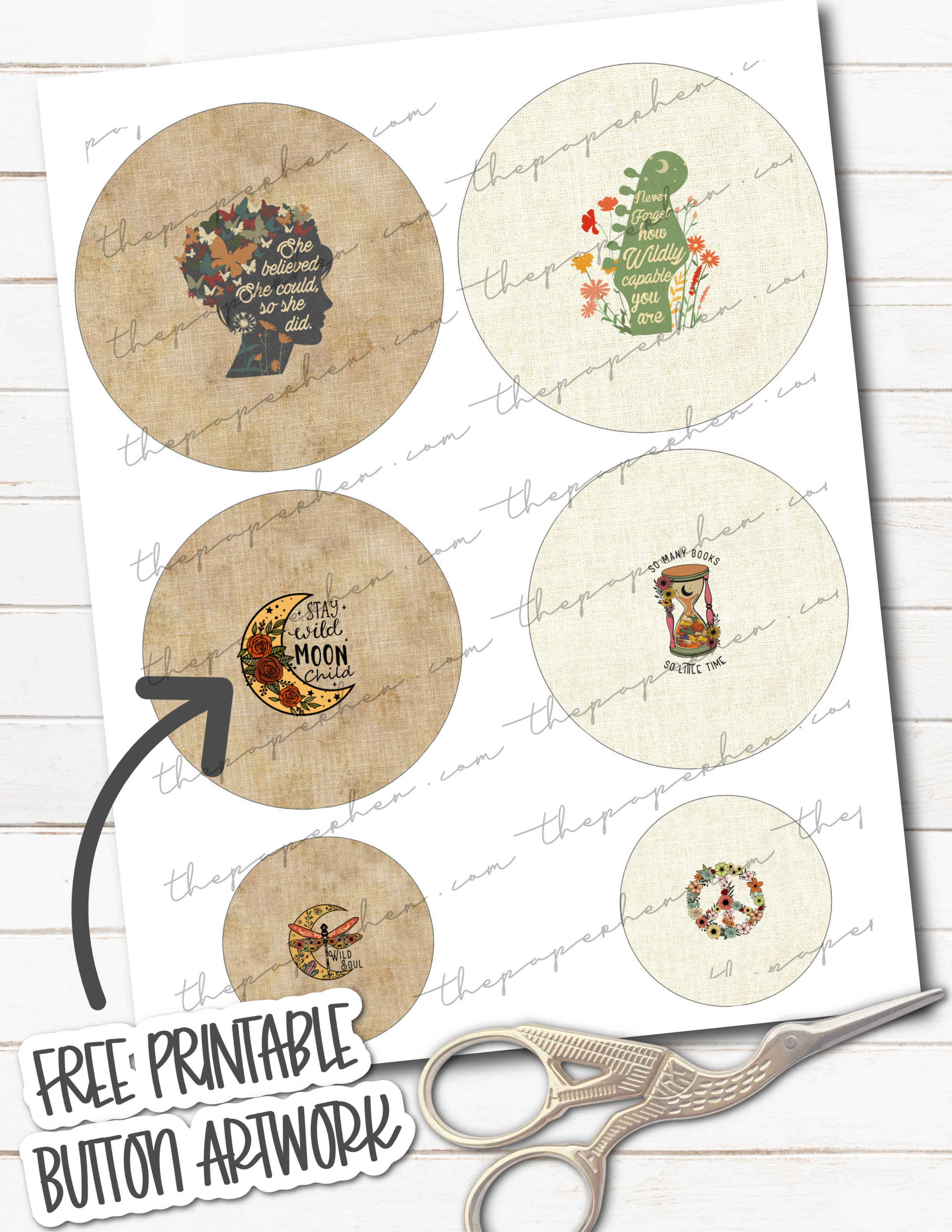 How to Make Button Pins at Home {Like a Pro} +FREE PRINTABLES - A ...