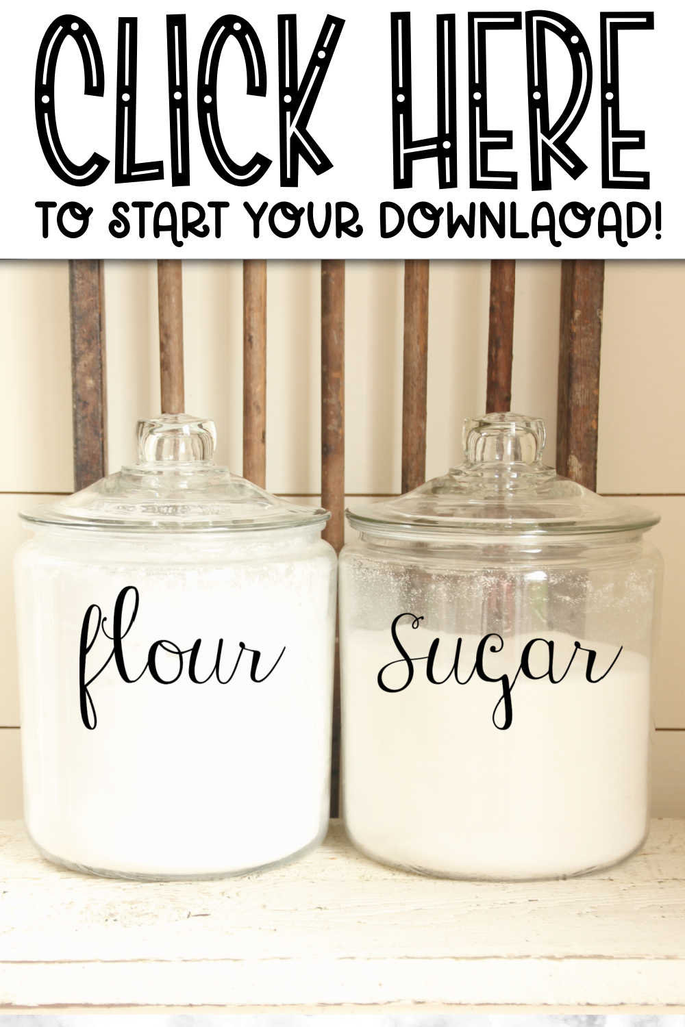 FREE Printable Kitchen Pantry Labels - 5 Hand Lettered Labels to ...