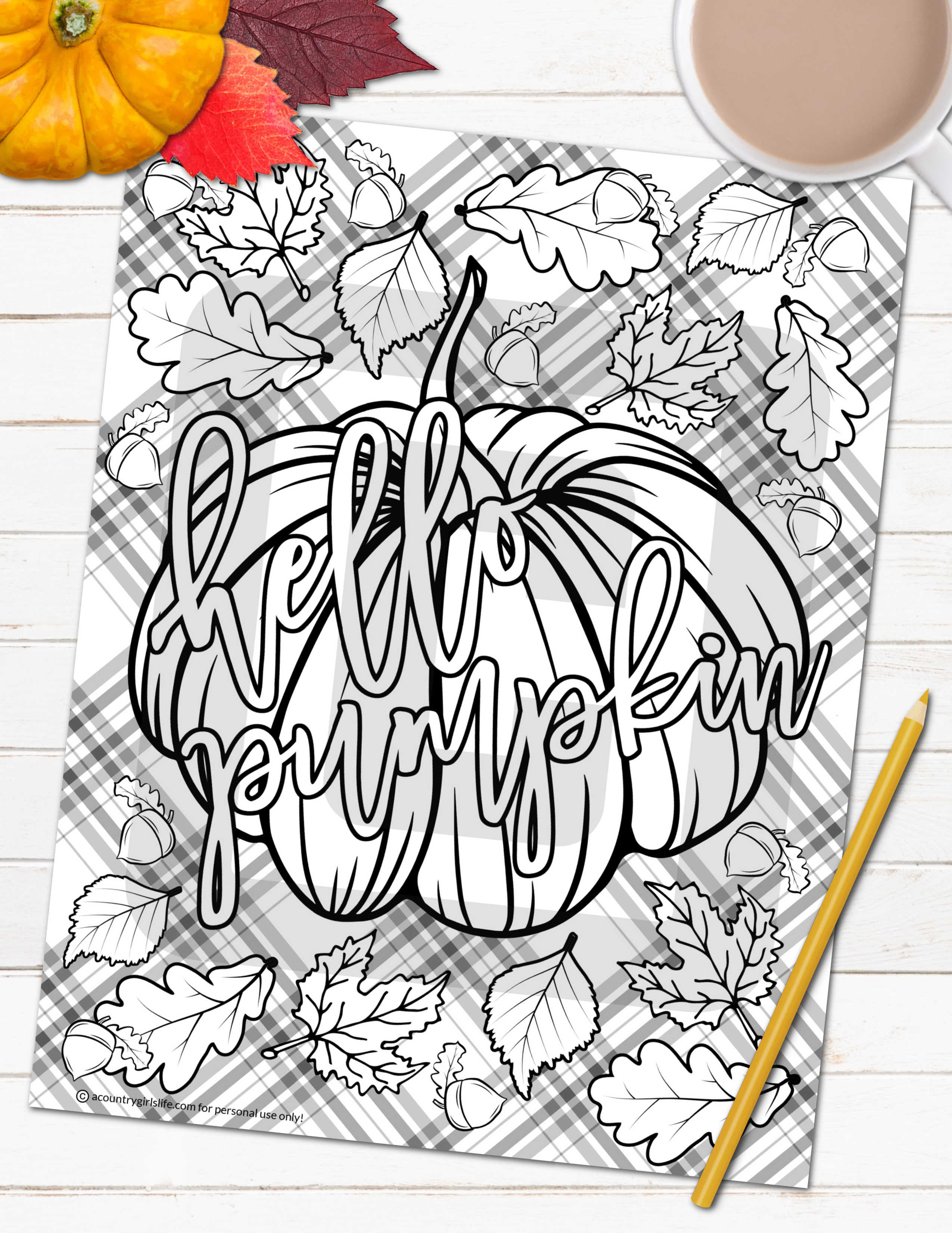 FREE Fall Coloring Pages for Adults! {CUTE} - A Country Girl's Life