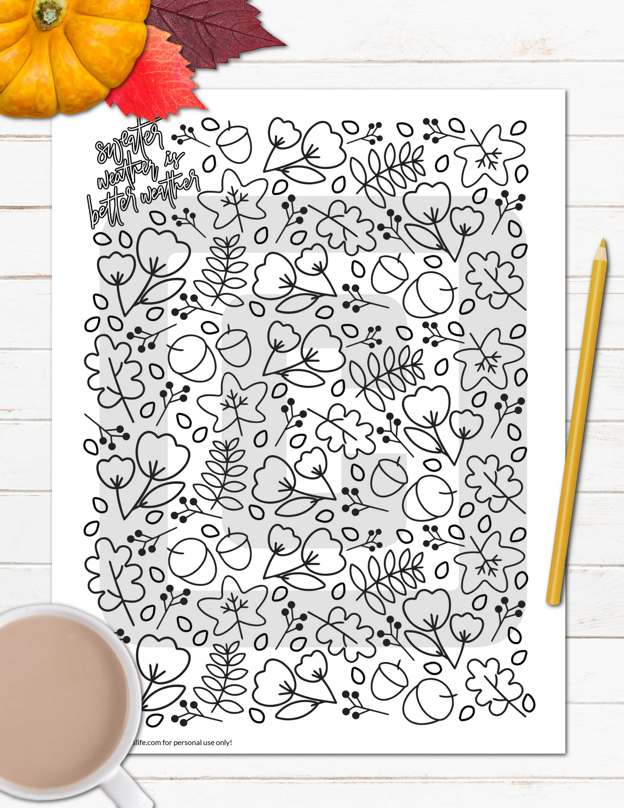 FREE Fall Coloring Pages for Adults! {CUTE} - A Country Girl's Life