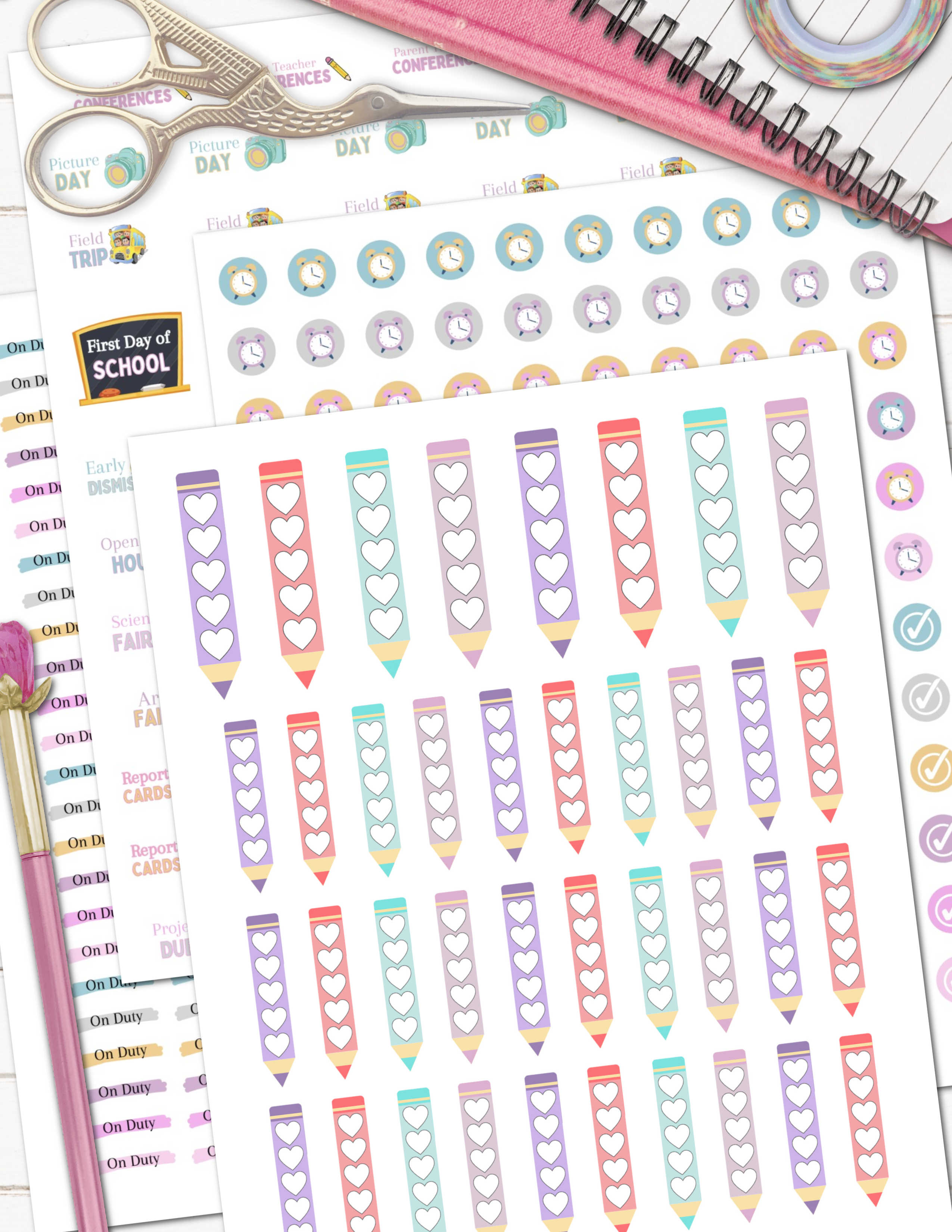 FREE Teacher Planner Stickers {CUTE!} - A Country Girl's Life
