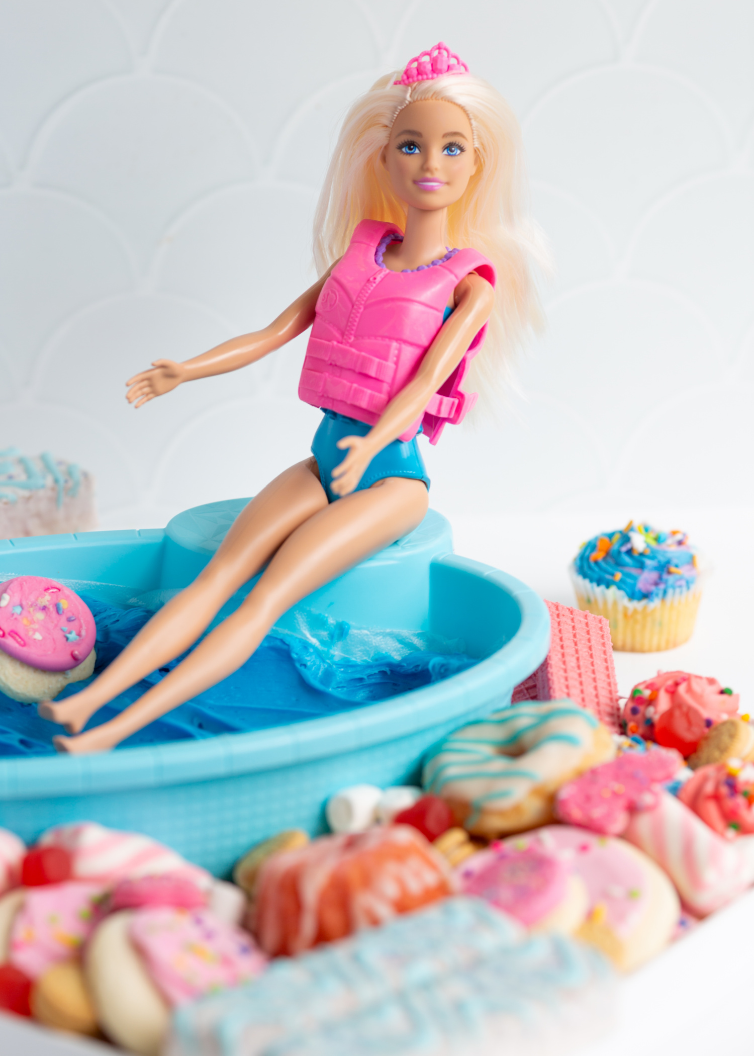 Barbie Party Food Ideas {Pool Dessert Charcuterie} - A Country Girl's Life