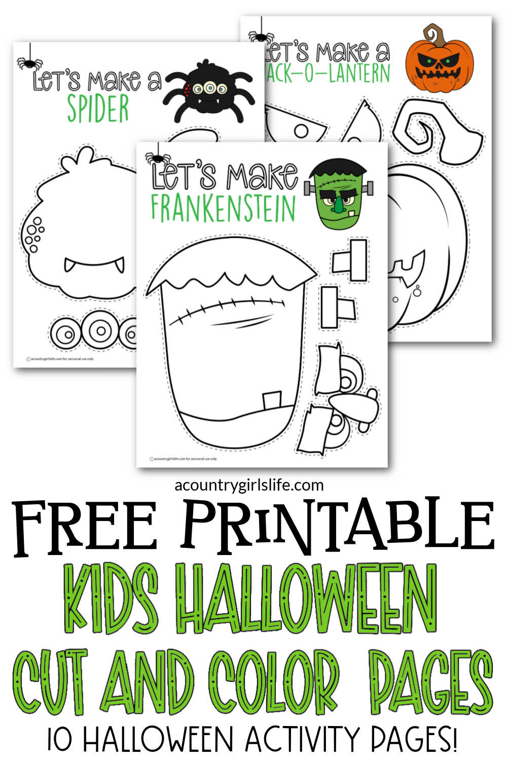 Halloween Cut Out Templates Cut Paste Crafts A Country Girl S Life