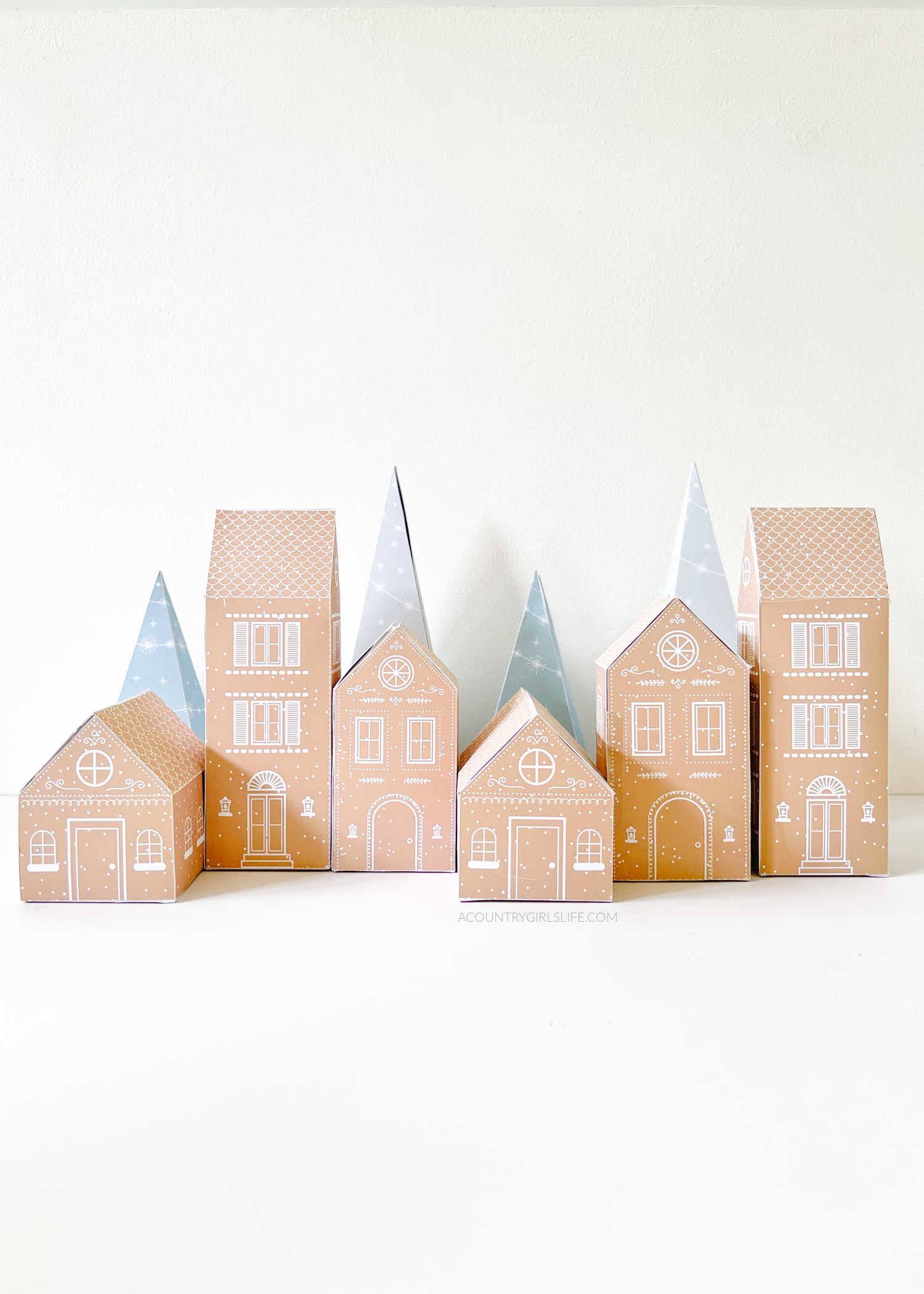 Christmas Paper Village (DIY FREE PRINTABLES!) - A Country Girl's Life