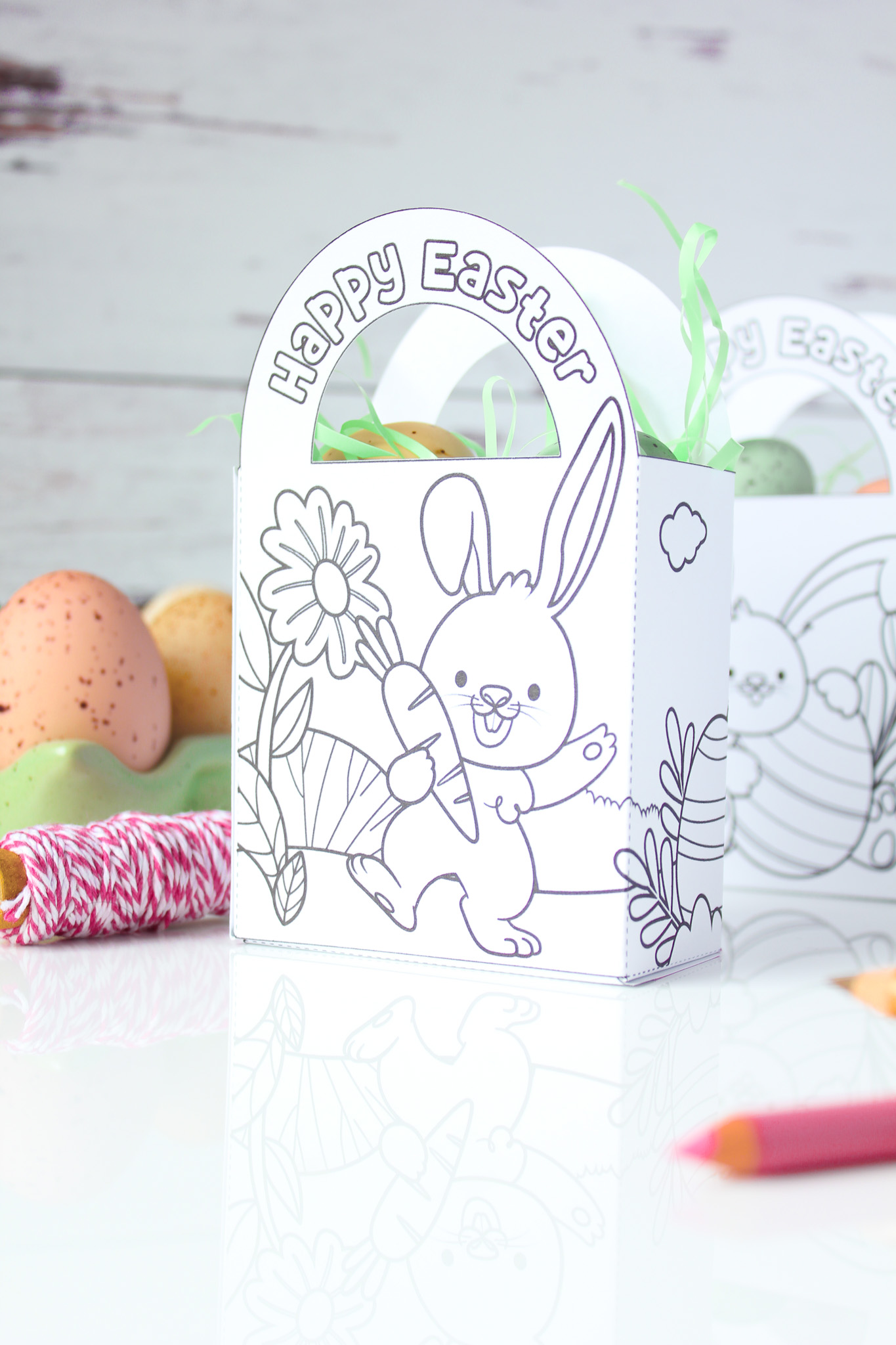 Free Printable Easter Basket Template {CUTE!} - A Country Girl's Life