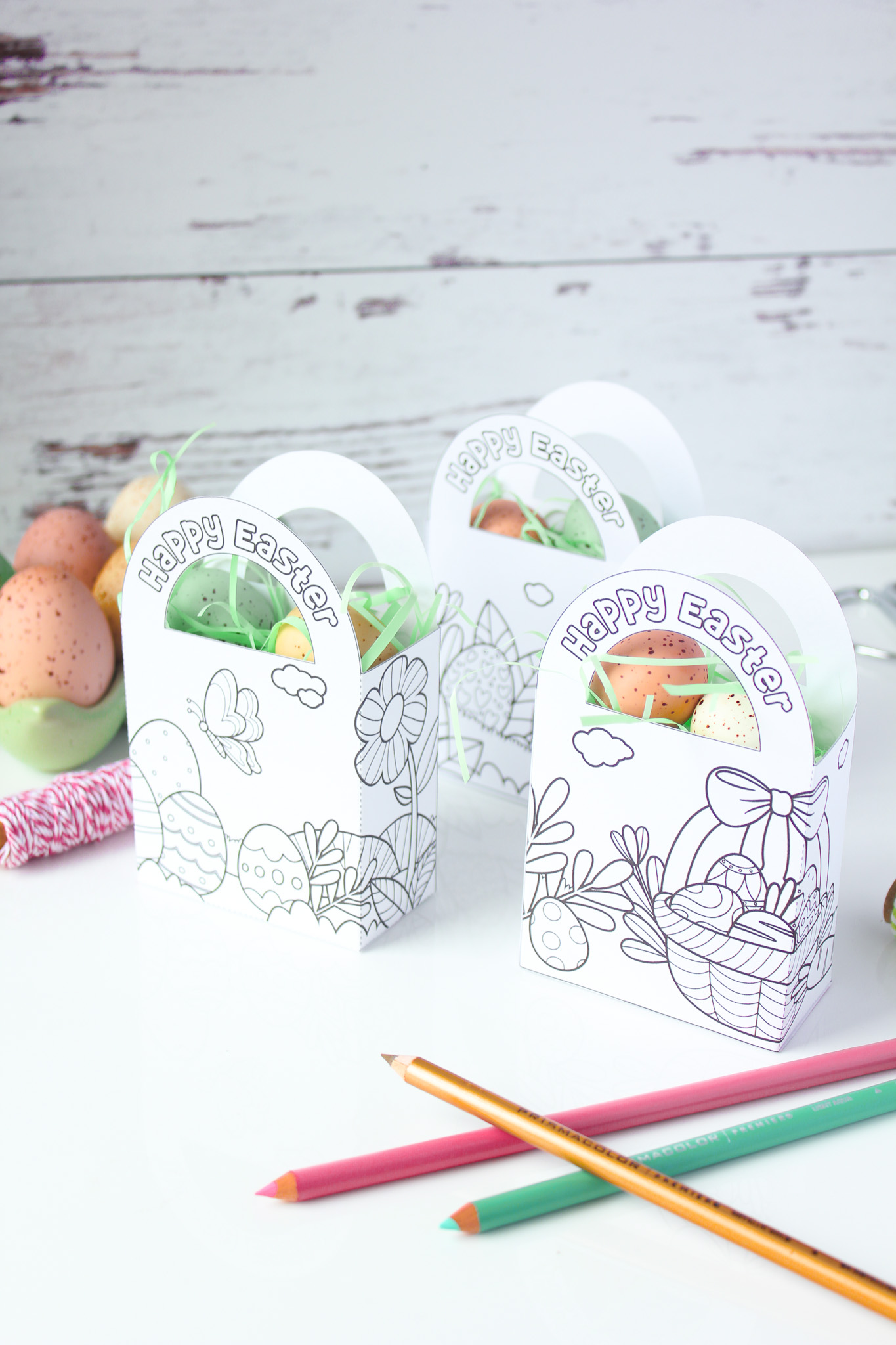 Free Printable Easter Basket Template {CUTE!} - A Country Girl's Life