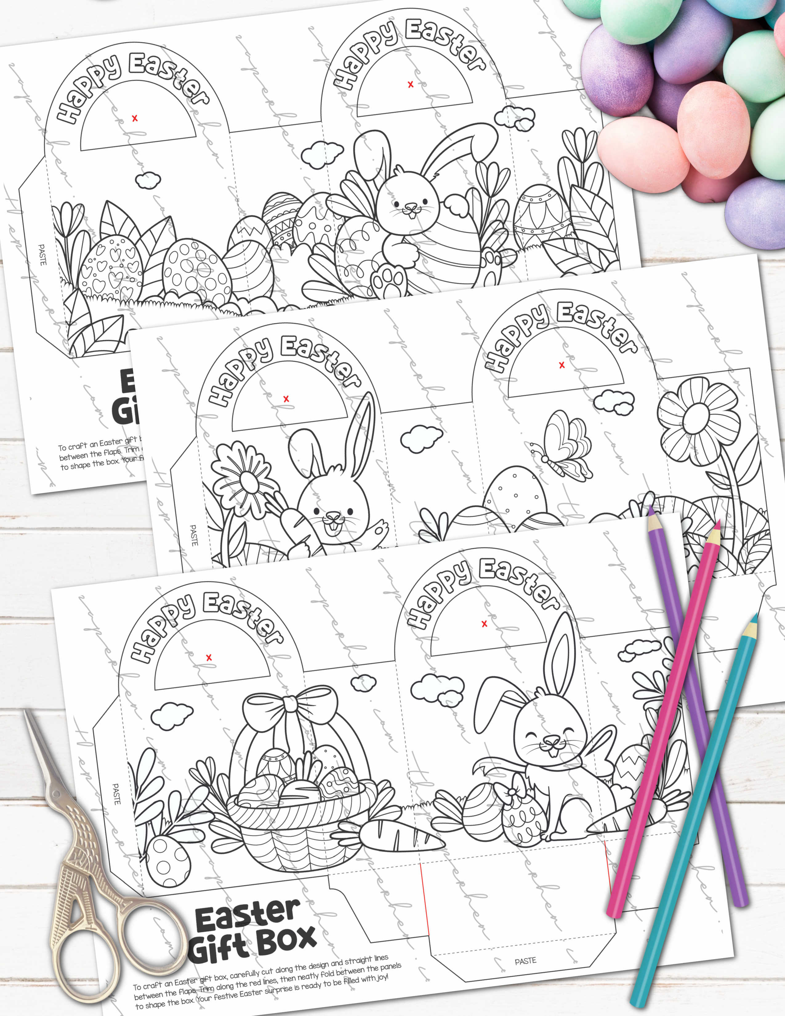 Free Printable Easter Basket Template {CUTE!} - A Country Girl's Life