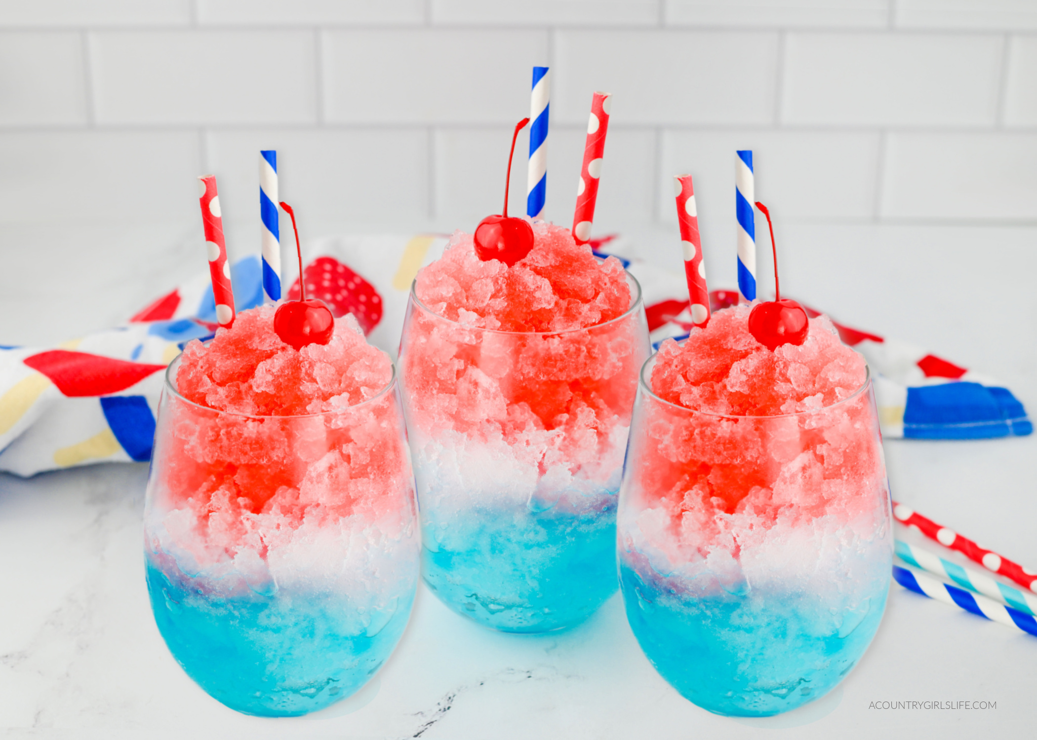 Red White and Blue Frozen Drink - A Country Girl's Life