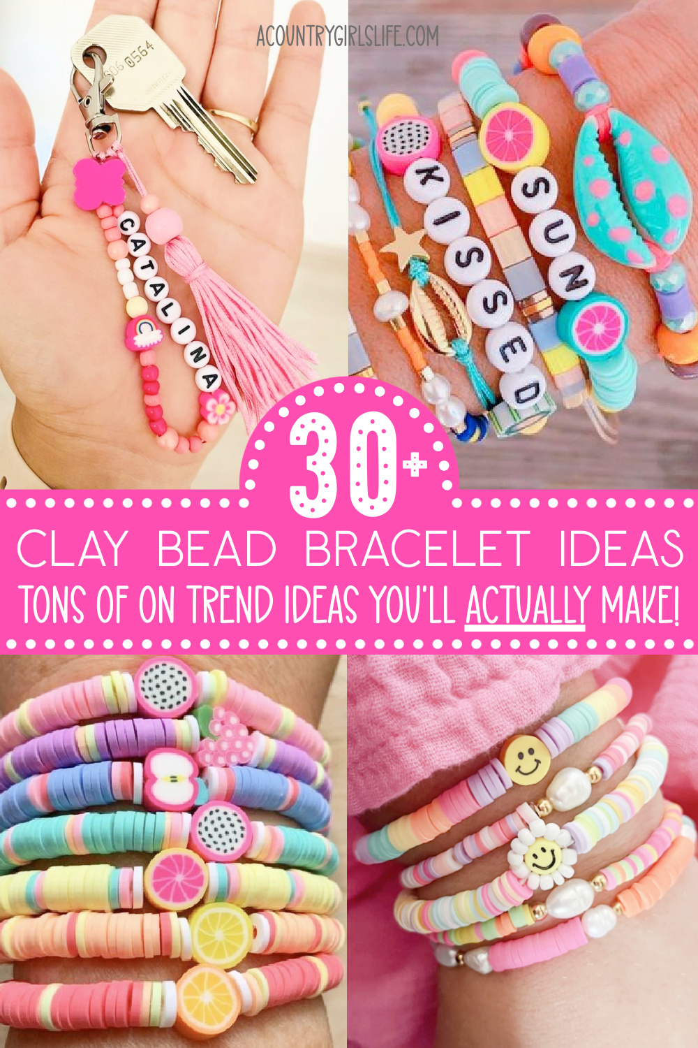 Clay Bead Bracelet Ideas You'll Wanna Make NOW! - A Country Girl's Life