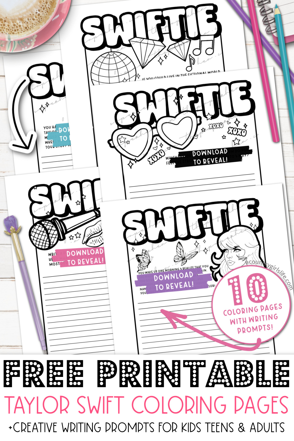 Taylor Swift Writing Prompts +FREE PRINTABLE! - A Country Girl's Life