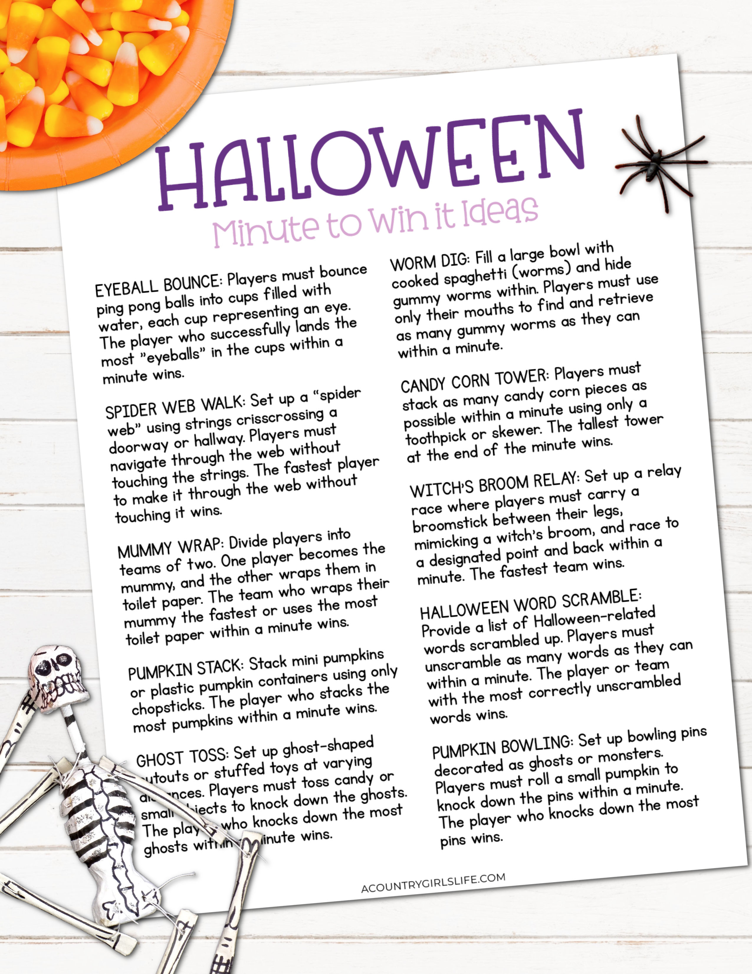 DIY Halloween Games {FREE PRINTABLES} - A Country Girl's Life