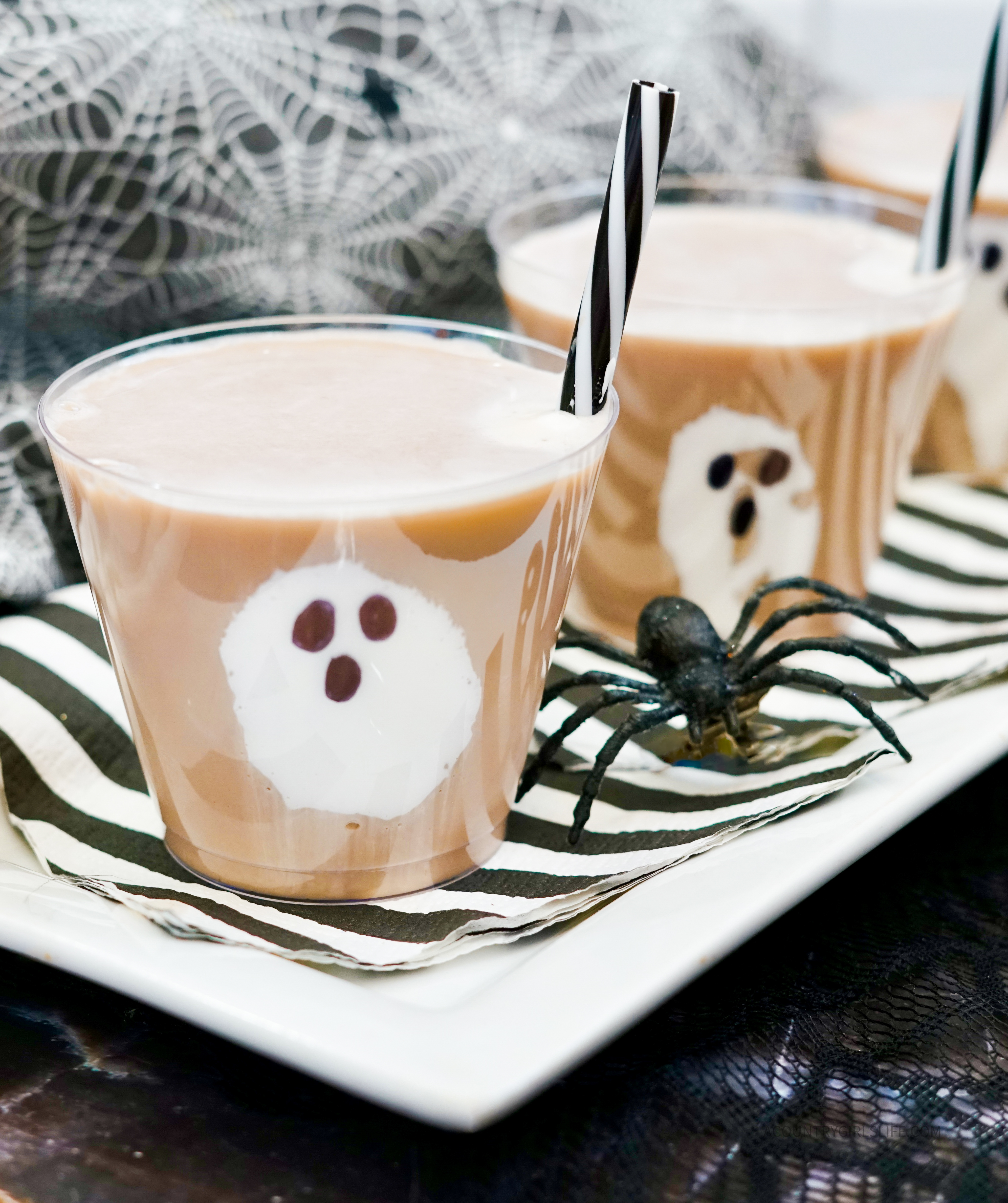Ghost Chocolate Milk Cups - A Country Girl's Life