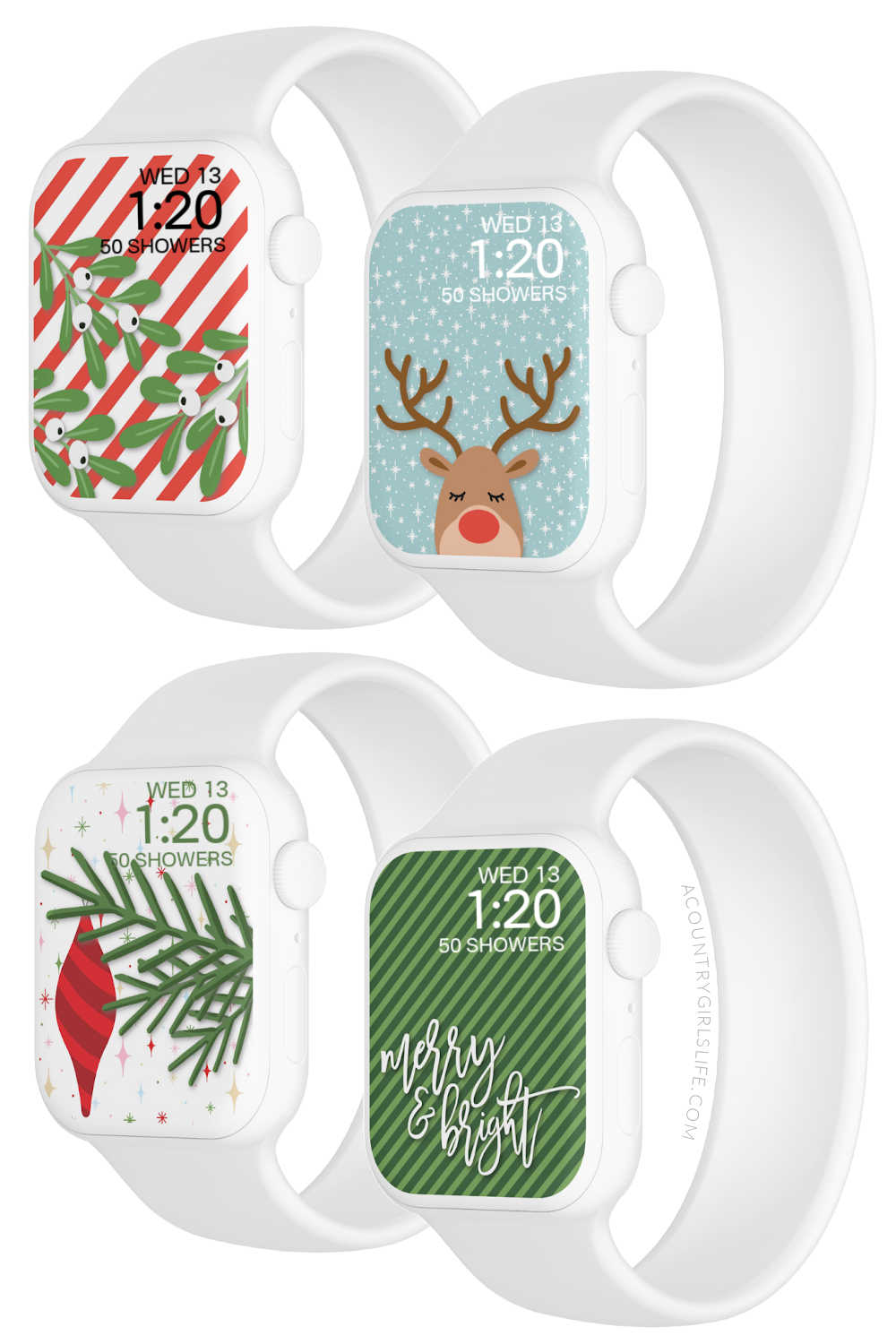 FREE Christmas Apple Watch Faces - A Country Girl's Life