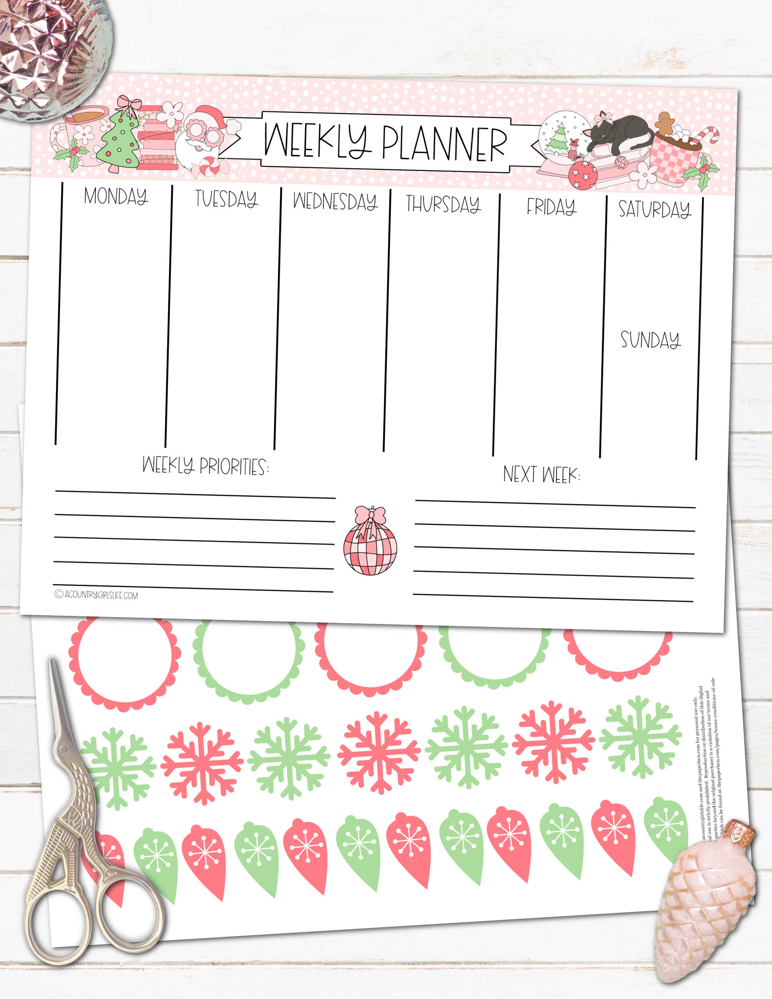 FREE Christmas Planner - A Country Girl's Life