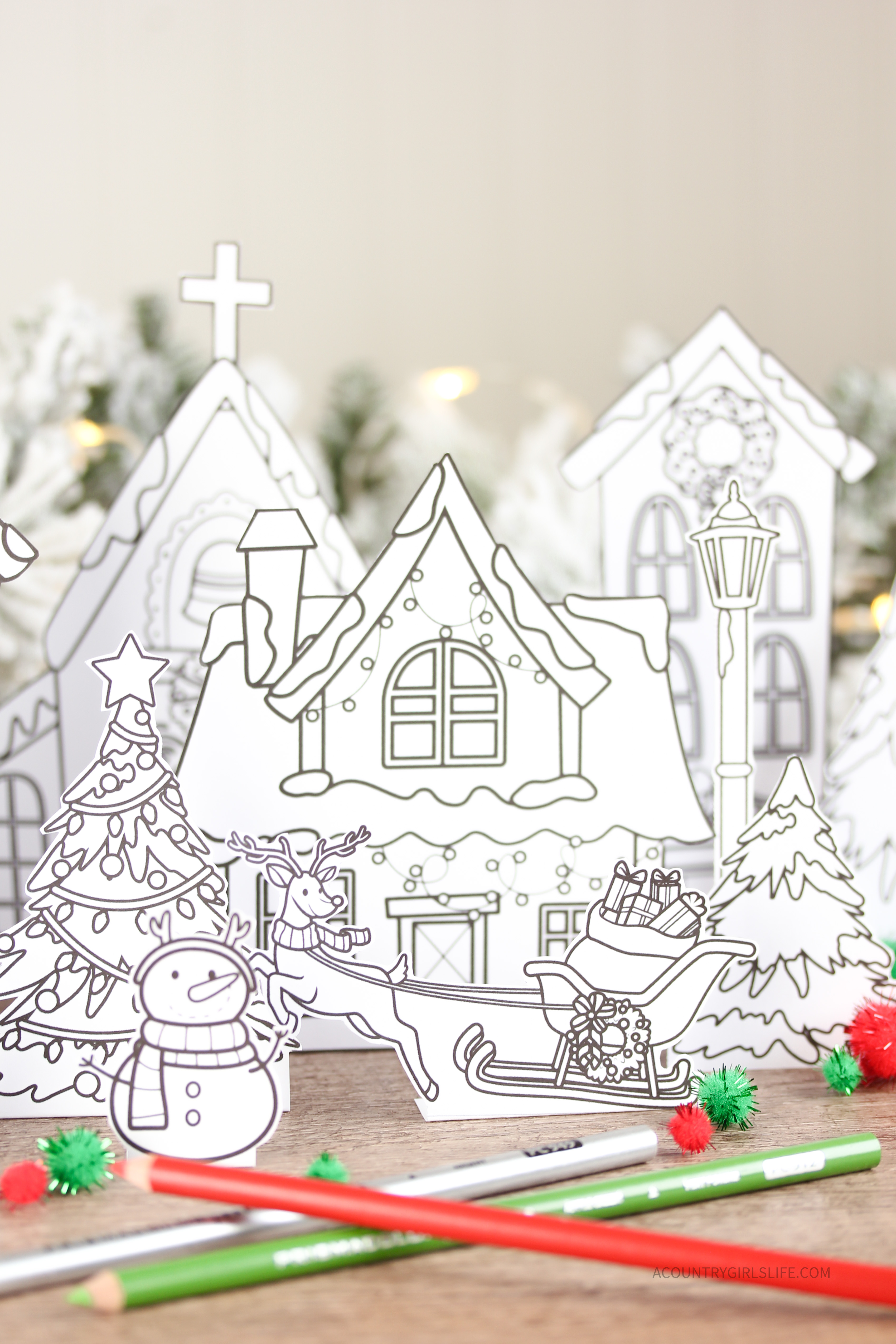 Printable Christmas Village - A Country Girl's Life