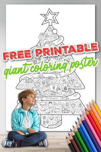 Christmas Coloring Poster FREE PRINTABLE - A Country Girl's Life