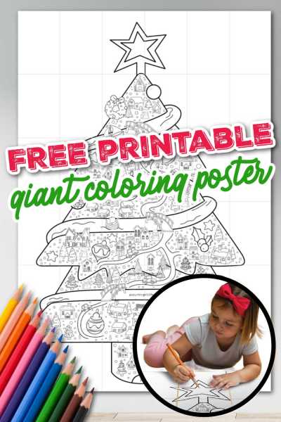 Christmas Coloring Poster FREE PRINTABLE - A Country Girl's Life