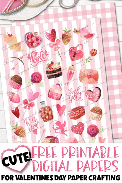 FREE Printable Valentines Day Digital Paper - A Country Girl's Life